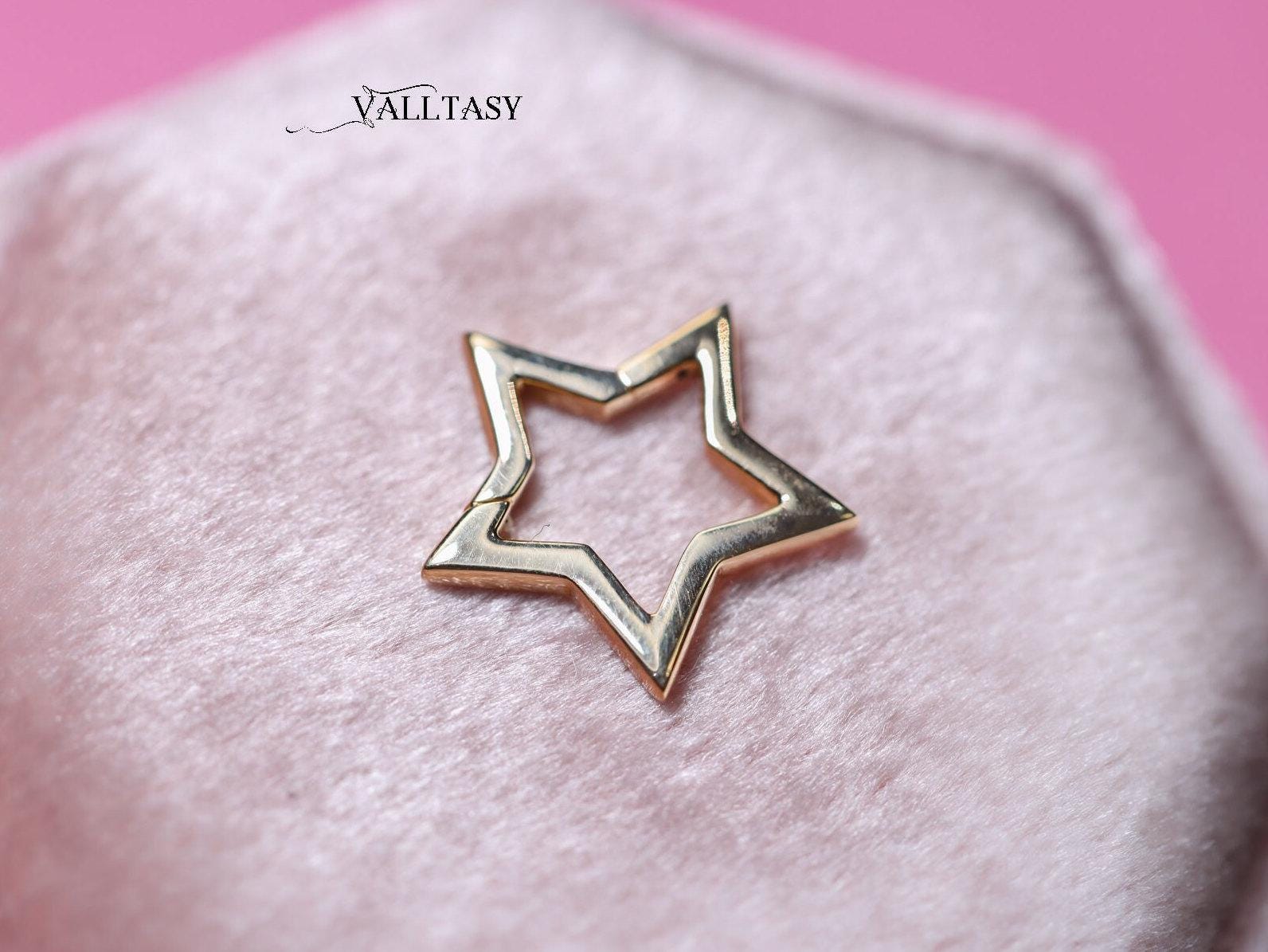 Solid Gold 14K Star Connector - Valltasy